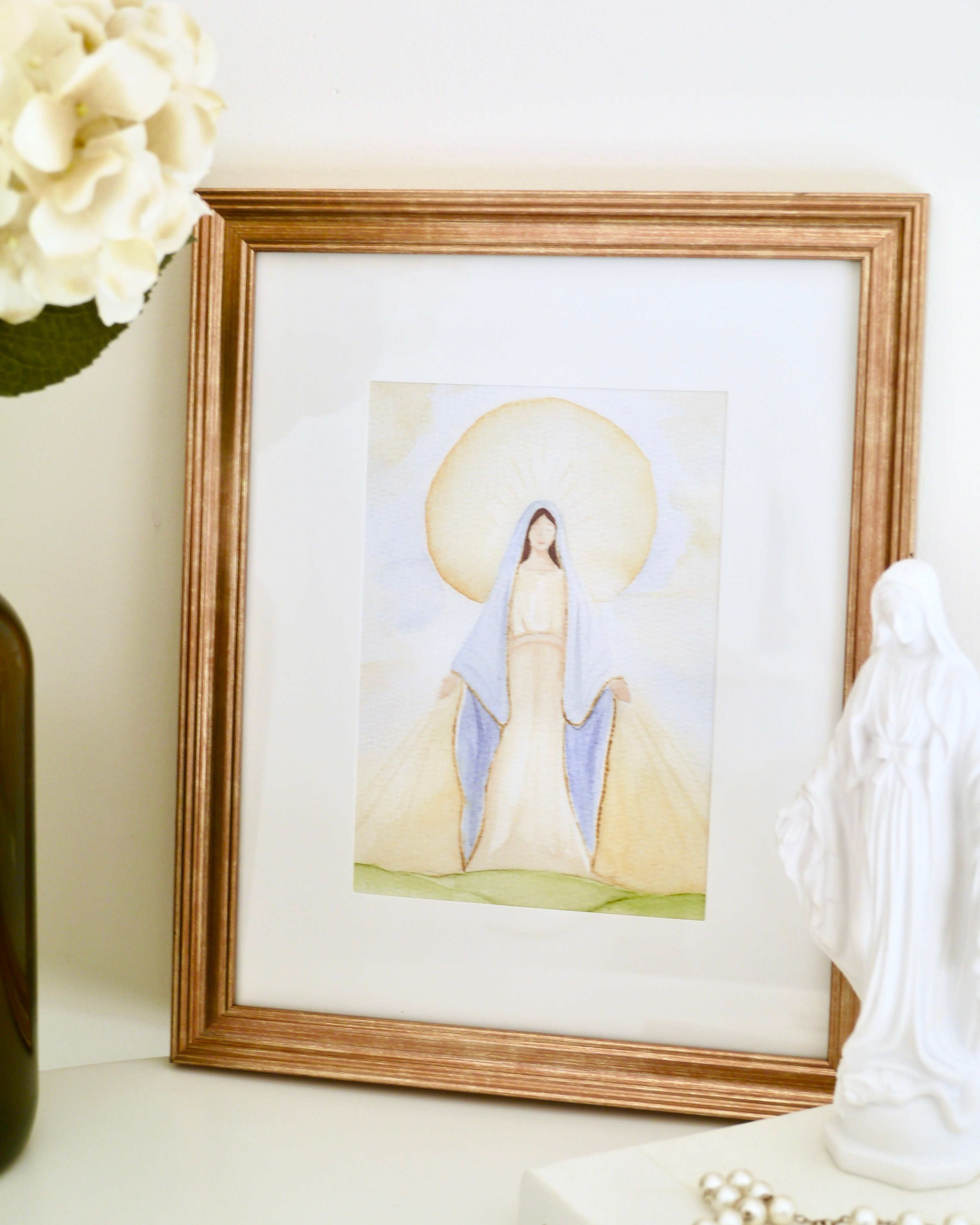 Our Lady of Grace Watercolor Print – Morning Glory & Co.